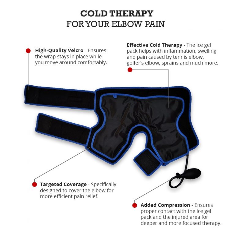 Elbow Ice Wrap with Compression - For Quick Pain Relief Today