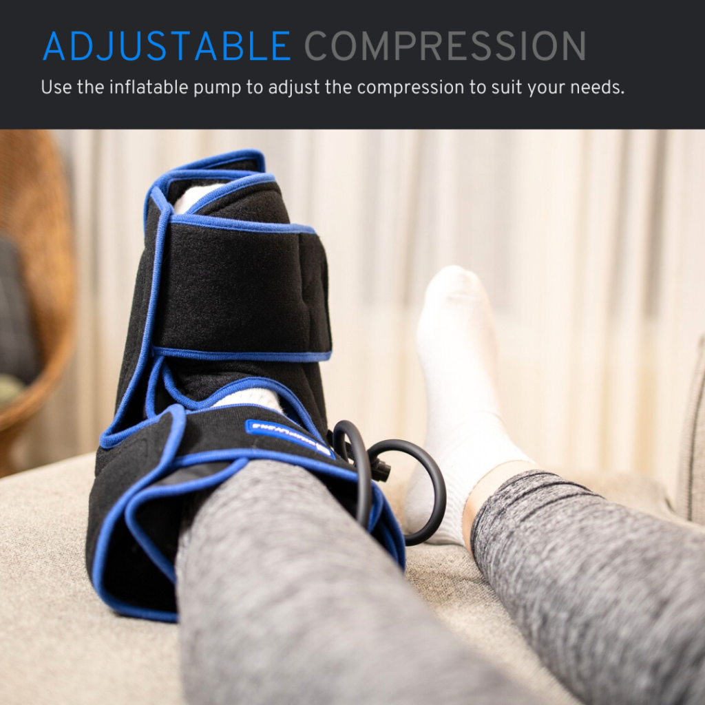 Foot & Ankle Ice Wrap With Compression & 2 Ice Packs